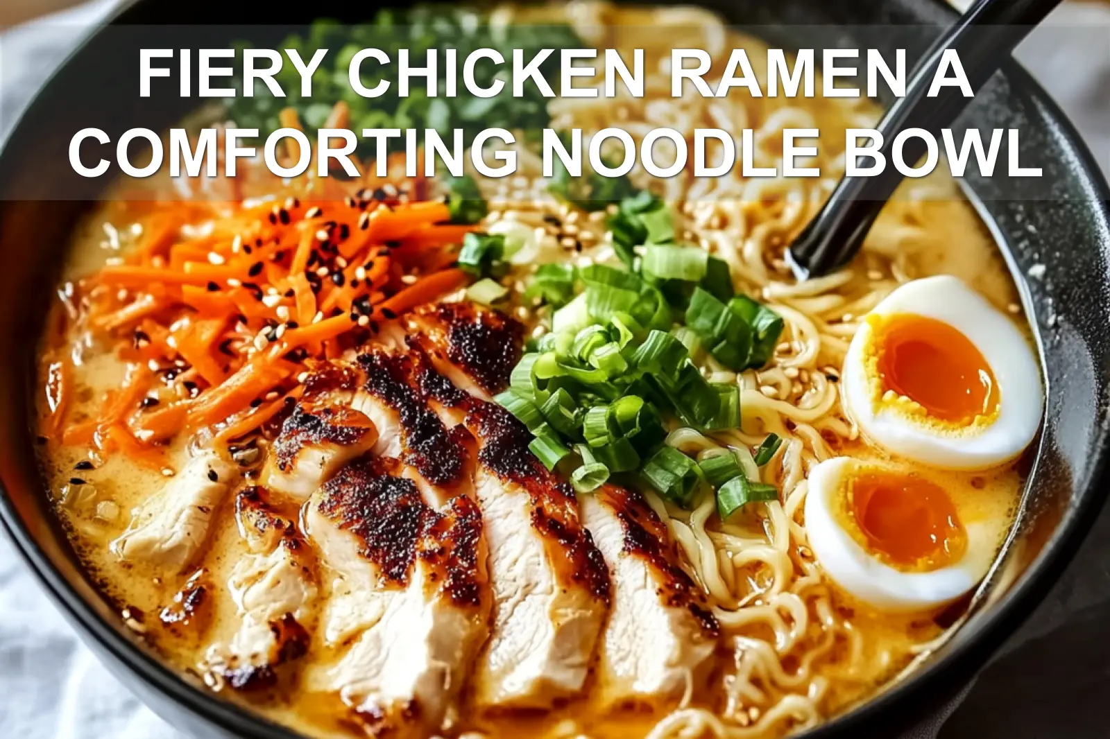 Fiery Chicken Ramen A Comforting Noodle Bowl: Irresistible and Easy Recipe