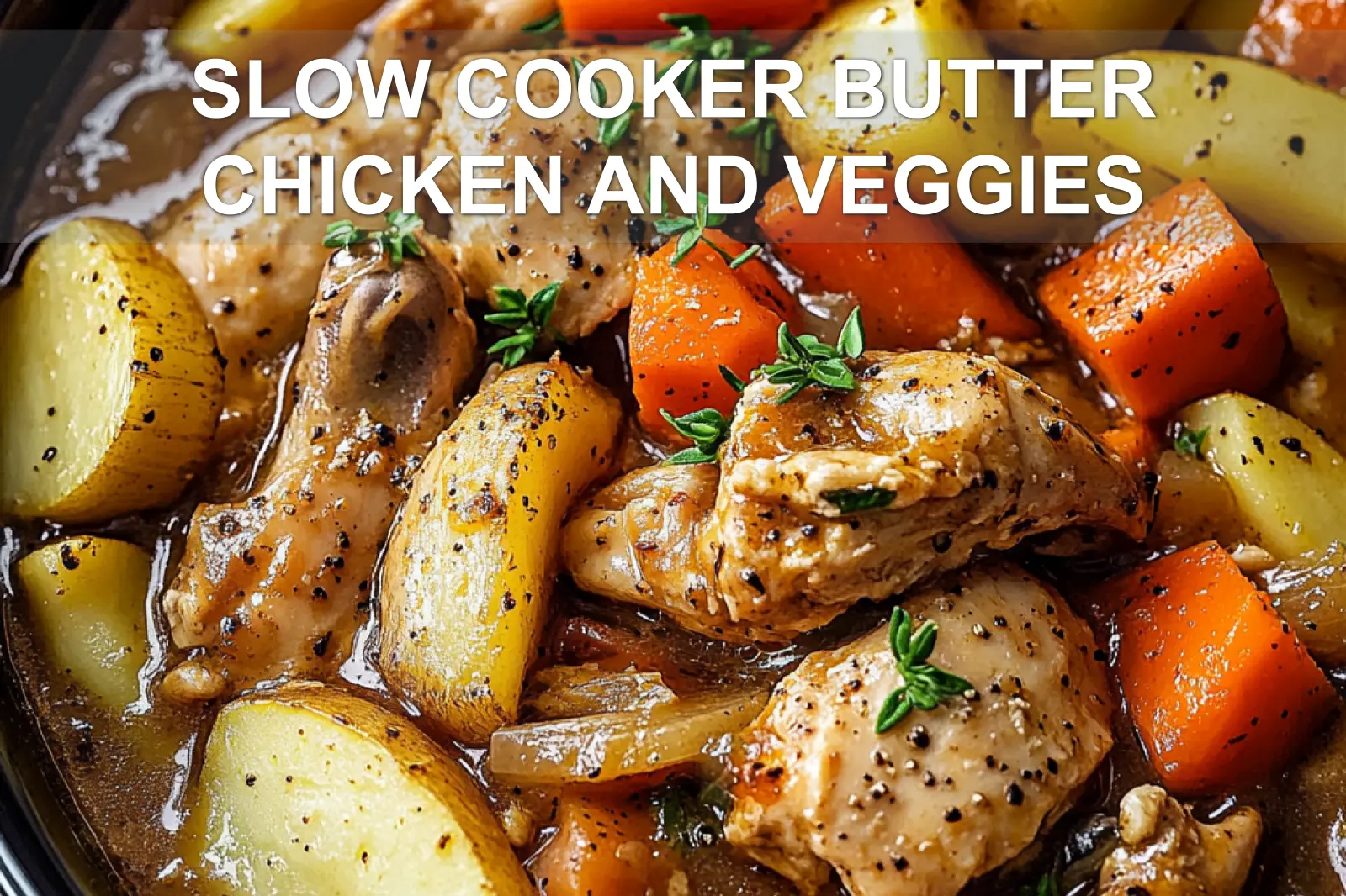 Slow Cooker Butter Chicken and Veggies Easy Recipe